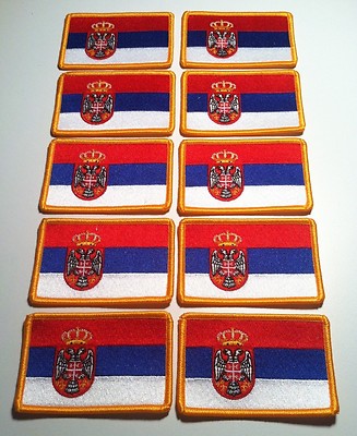 20 SERBIA Flag Iron-On Tactical Patch Serbian Military ARMY Emblem ...