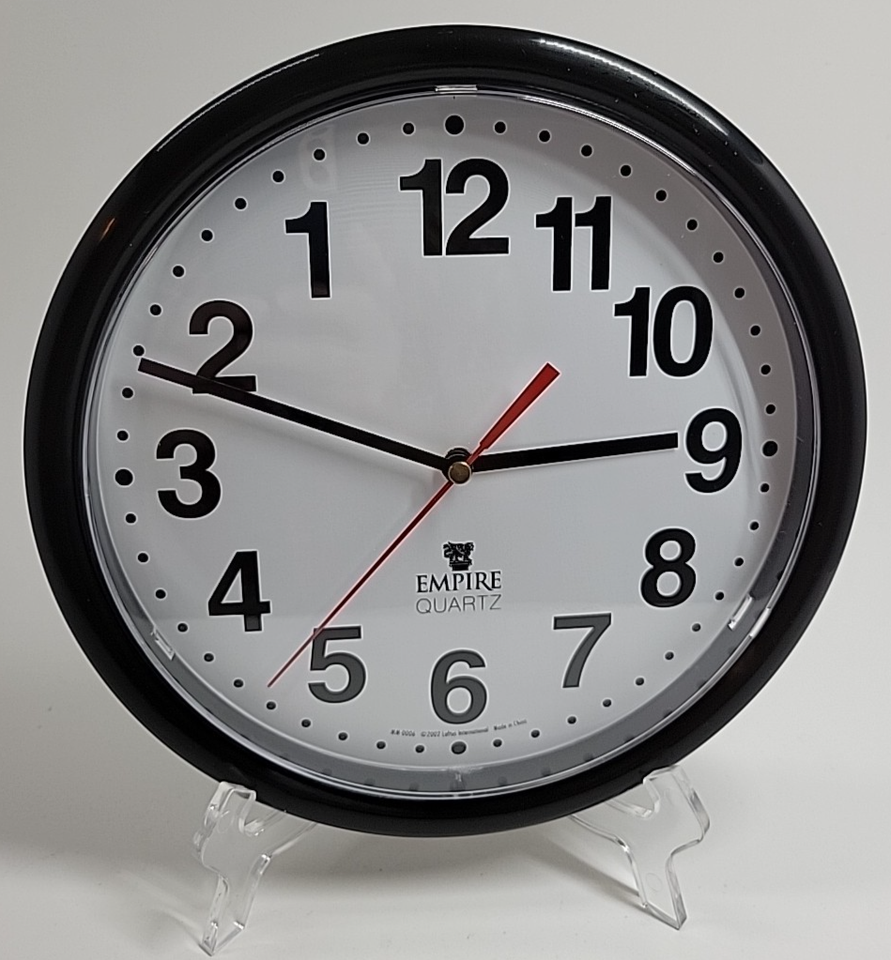Loftus Black Backwards Wall Clock, Runs Counter Clockwise And Reverse 10" | eBay