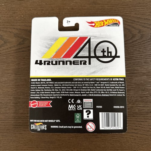 Hot Wheels Toyota 4Runner 40th Anniversary Edition Unreleased 1/4040 ...