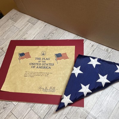 Vintage 3'x5' Nylon American Flag Flown Over U.S. Capitol 1990 | eBay
