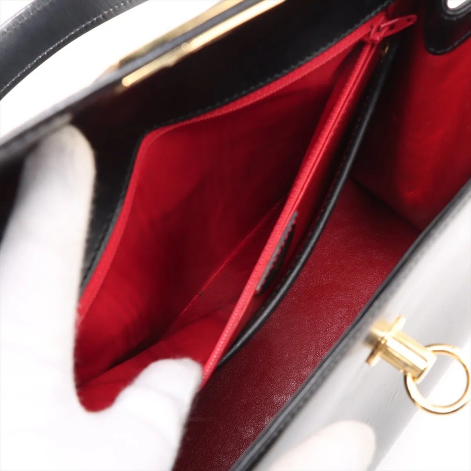 Celine Vintage Leather Hand bag Black | eBay UK