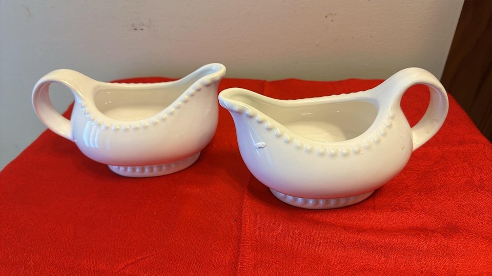 Two piece 16 oz Ceramic Gravy Boats Table Dinner Holiday Party gift. | eBay