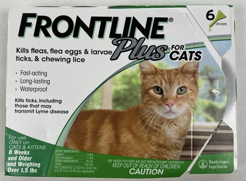 FRONT Plus Flea and Tick Treatment for Cats and Kittens - 6 Doses 1PCS ...