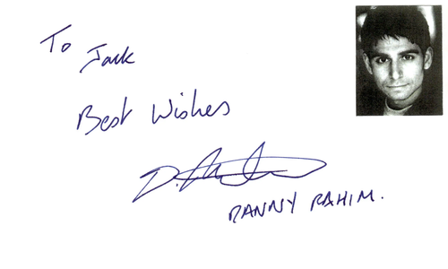 Danny Rahim Signed Auto 3x5 Index Card Primeval | eBay