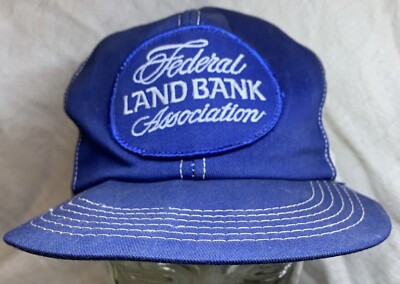 Federal Land Bank Association Vintage Blue/White SnapBack Trucker Hat ...