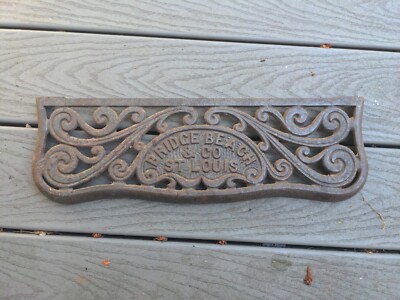 Bridge Beach Company Cast Iron Stove Plate Panel Bridge Beach And Co ...