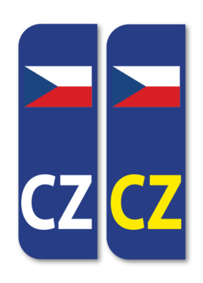 2 x CZ Euro Car Number Plate CZECH REPUBLIC vinyl stickers | eBay UK