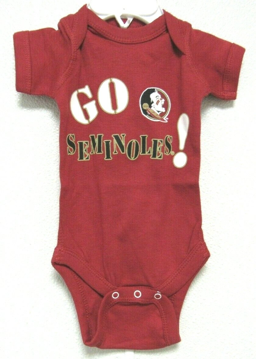 NCAA Florida State Seminoles Red One Piece GO Seminoles! Logo Two Feet ...