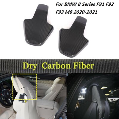 Dry Carbon Fiber Car Seat Back Shell Cover Trims For BMW 8 Series F91 ...