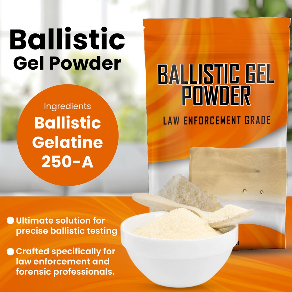 Ballistic Gel Powder 2 lbs - Gelatin Mix for Blocks, Targets and Dummys ...