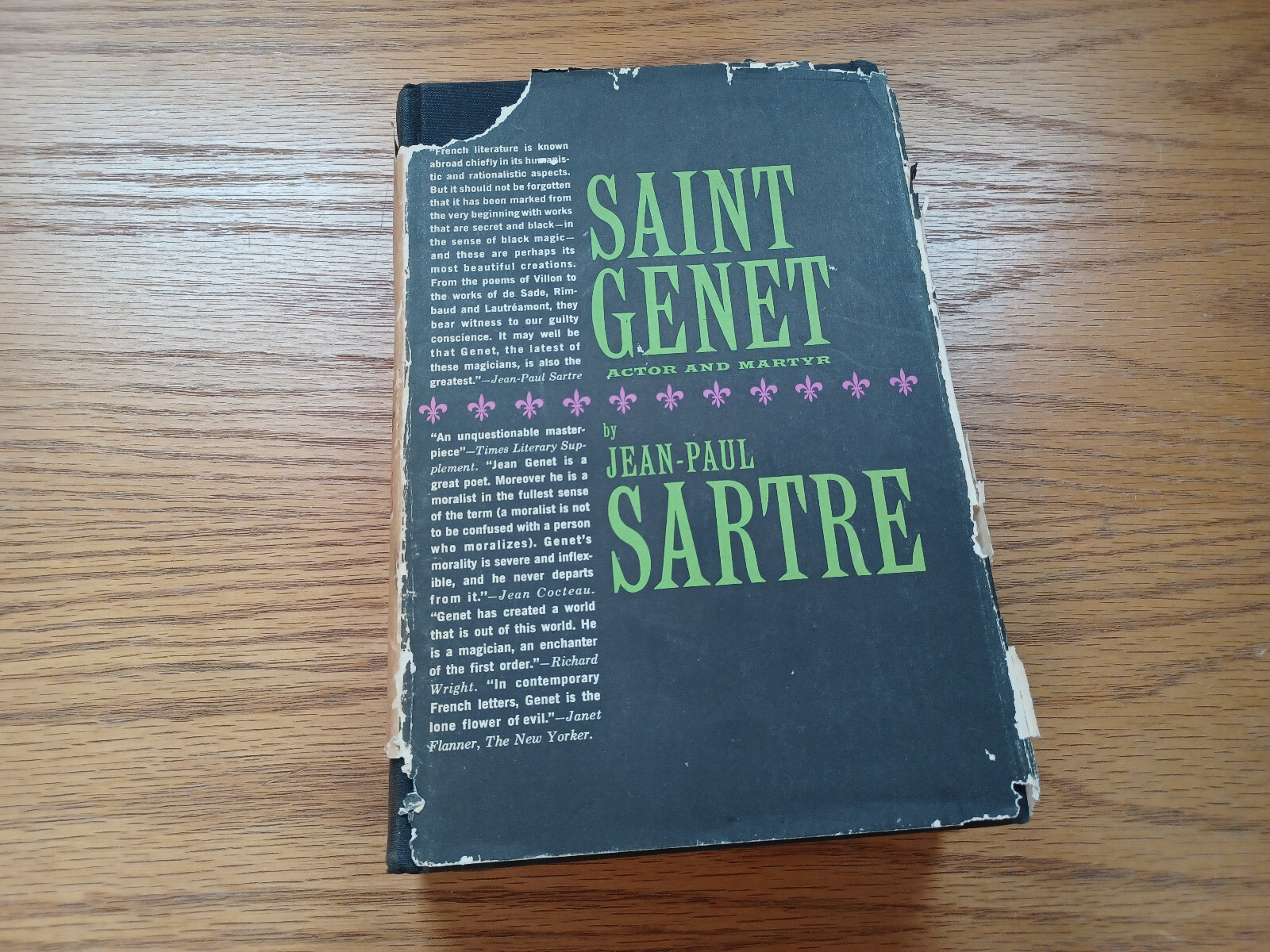 Saint Genet Actor And Martyr By Jean Paul Sartre 1963 Dust Jacket | eBay
