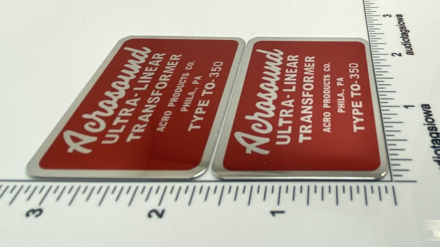 Acrosound Ultra-Linear Transformer TO-350 Badge New Custom Made ...