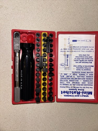 WFMC WF-4-52 52 Pc Super Deluxe Mini Ratchet Tool Bit Set Wadsworth ...