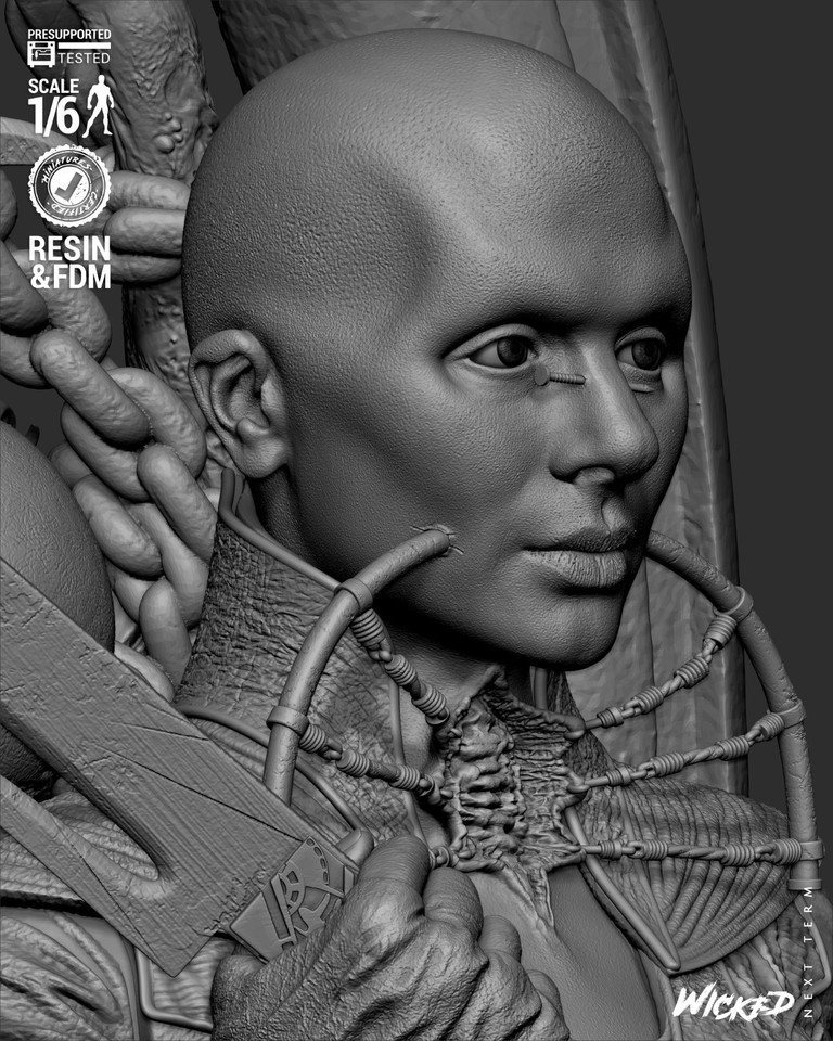 3D Printed 16K Resin Female Cenobite Hellraiser WICKED | 1:6 Scale ...