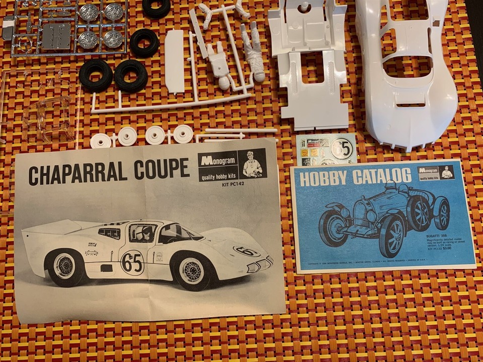 1/24 Monogram PC142 Chaparral 2D Prototype model kit & slot car body ...