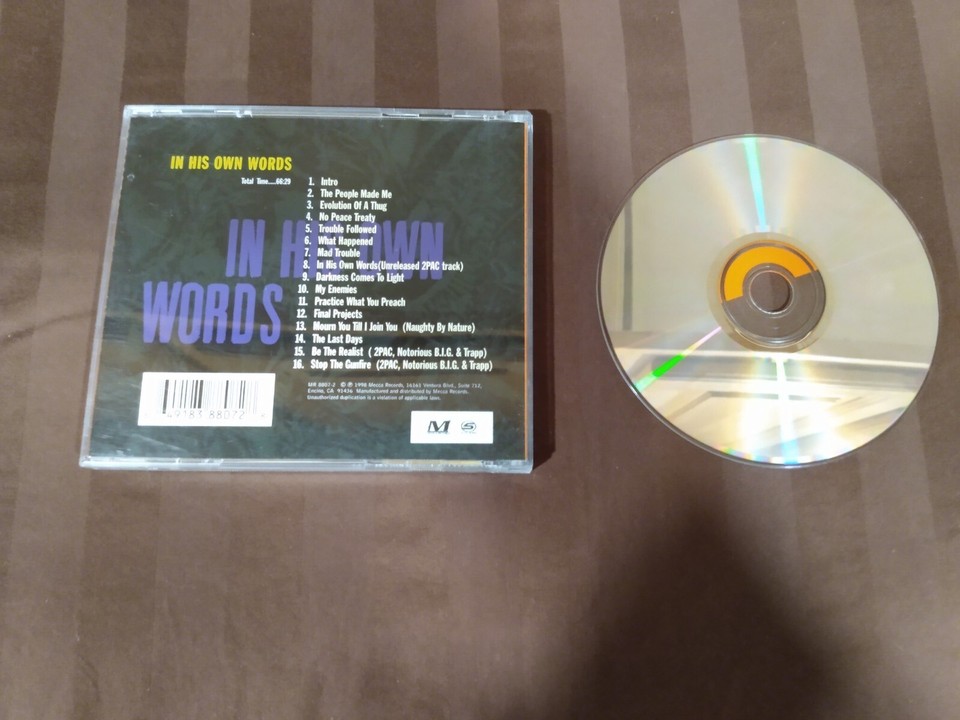 2Pac Tupac Shakur CD In His Own Words Notorious BIG Naughty By Nature ...