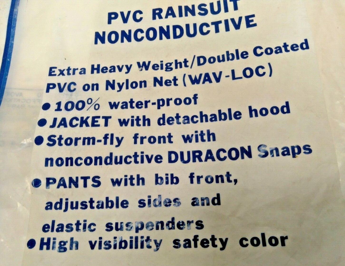 XXL Rain Suit PVC Nonconductive LBD Protective Clothing 100% Waterproof ...