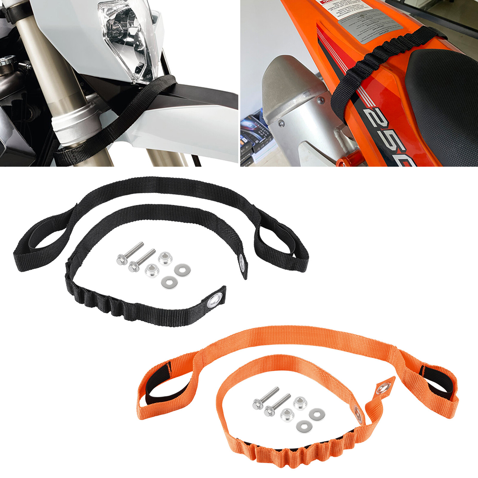 Front Rear Fender Lift Pull Strap For KTM 250 300 450 500 EXC EXCF XCW ...