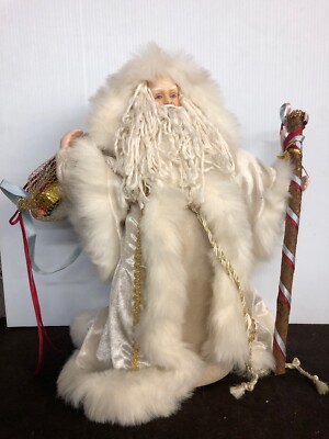 Vintage, New From Collection White Santa Clause 16 1/2” Christmas ...