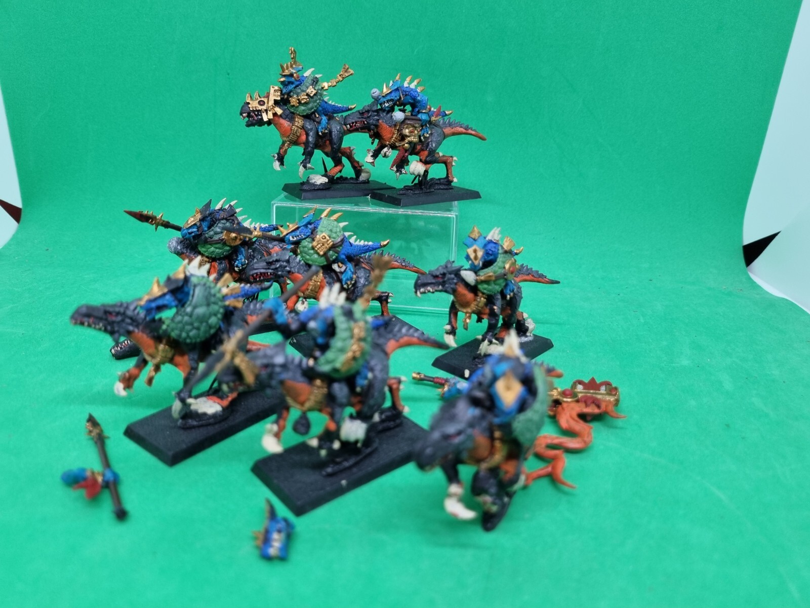 Warhammer The Old World Lizardmen Saurus Cold One Riders x8 B354 | eBay