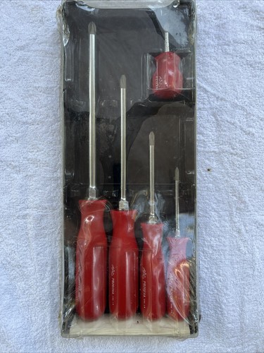 Vintage MAC Tools Red Handle Phillips Screwdriver Set. Never Opened | eBay