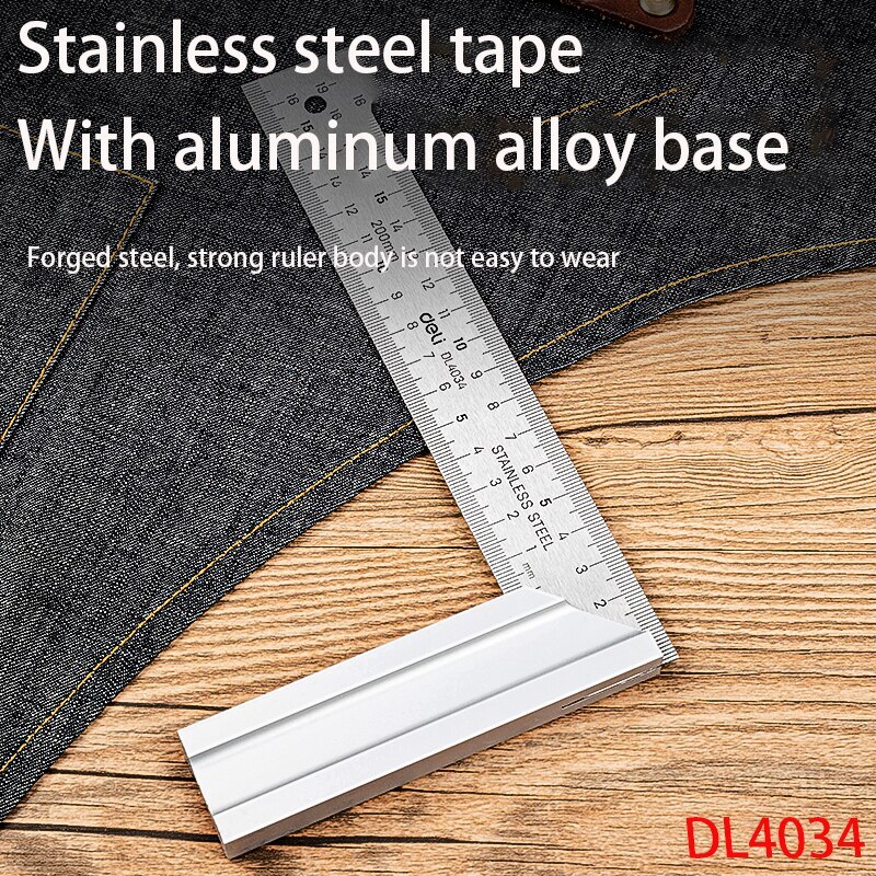 Steel Square Measuring Tools Specification200mm Aluminum Alloy Base ...