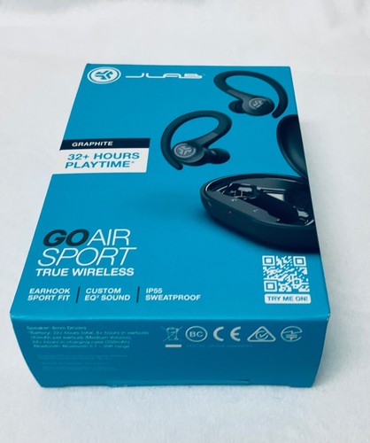 JLab Go Air Sport True Wireless Bluetooth Earbuds with Charging Case ...