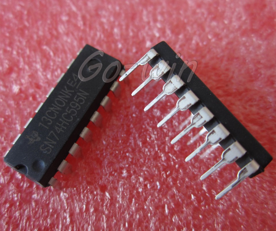 50PCS IC 74HC595 74595 SN74HC595N 8-Bit Shift Register DIP-16 GOOD ...