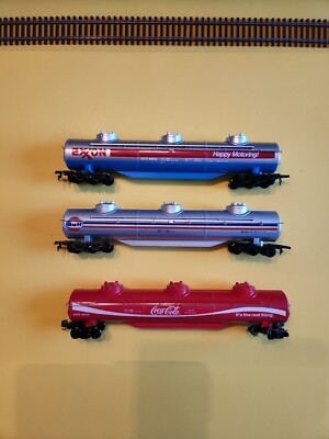 HO Scale TYCO Triple Dome Tank Car Exxon #3570 And Gulf 357 B , And ...