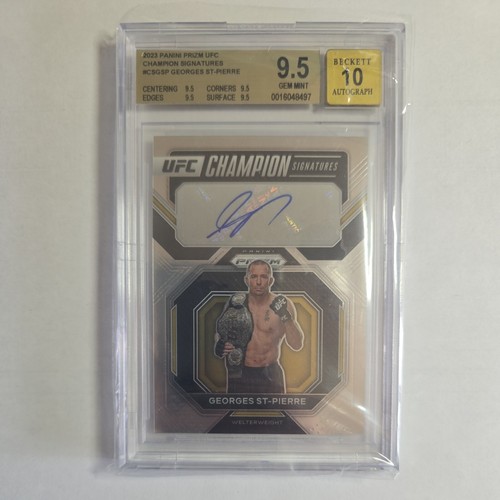 2023 Prizm UFC - Champion Signatures Silver Prizm #CS-GSP Georges St ...