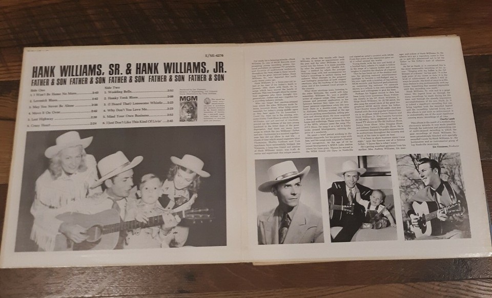 HANK WILLIAMS MEMORIAL ALBUM 1955 RECORD COVER LOT 2 WITH HANK WILLIAMS ...