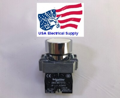 XB2BA11C Schneider Momentary White Push Button Switch (ZB2-BZ101+ ZB2 ...