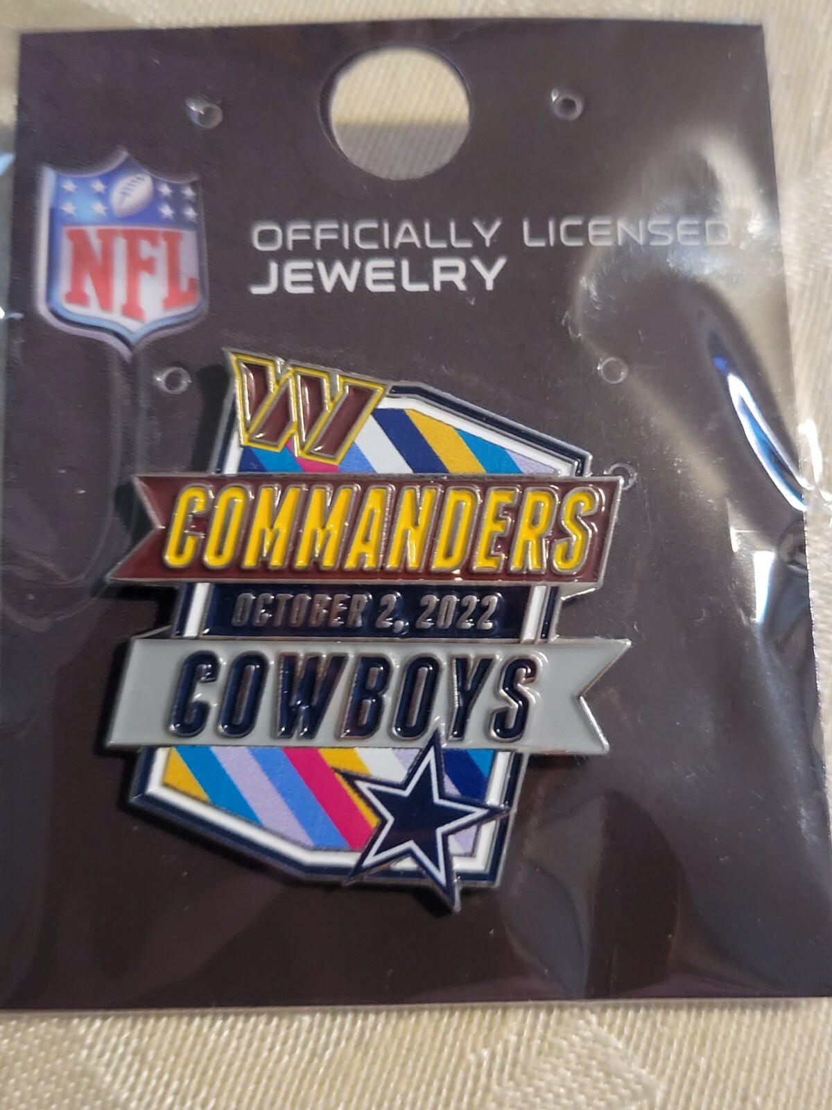 Dallas Cowboys VS Washington Commanders AT&T Stadium Game Day Lapel Pin ...