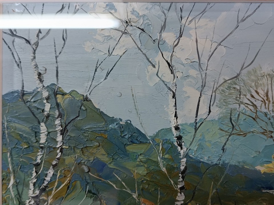 CHARLES WYATT WARREN SIGNED ORIGINAL WELSH OIL PAINTING ON BOARD “AFON ...