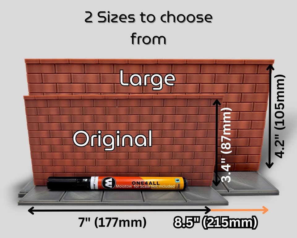 Model Wall for model displays, tagging, graffiti, painting, miniatures ...