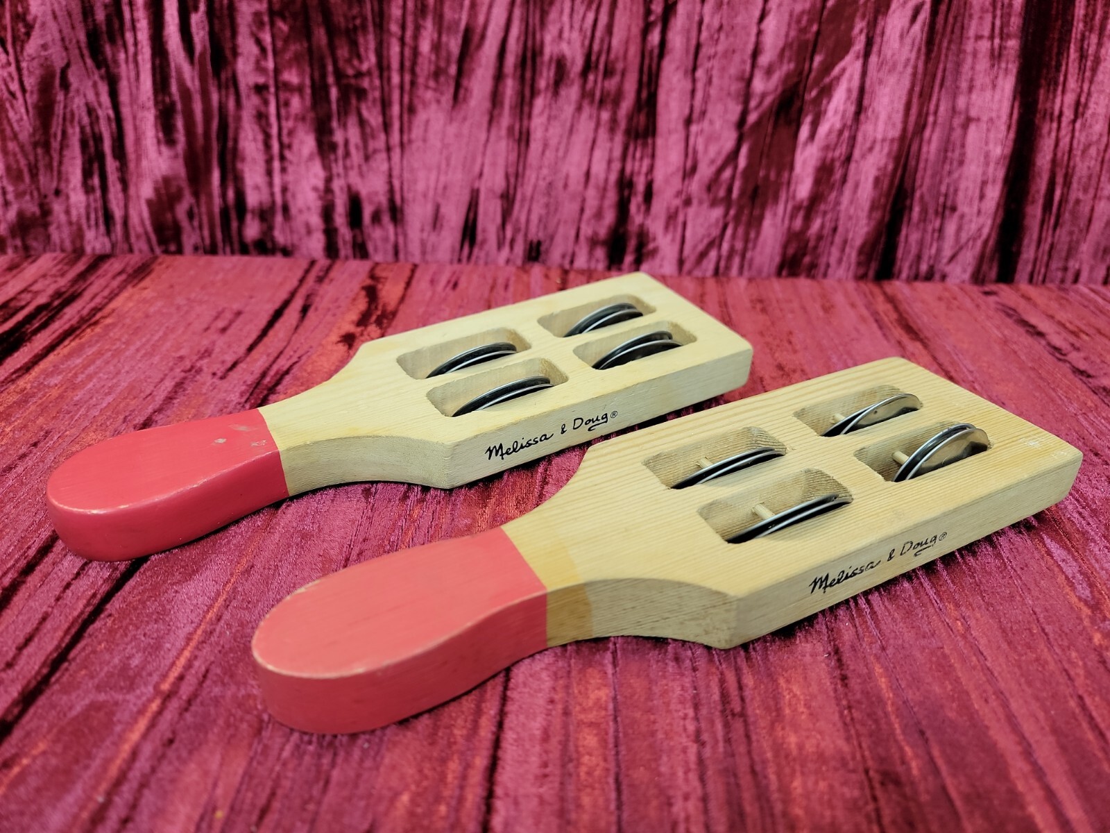 folk Melissa And Doug Musical Wooden Jingle Rattle Toys 2 Piece Set Pre ...