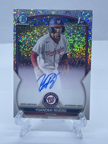 2023 Bowman Chrome Yoander Rivero 1st Auto Speckle Refractor /299 #CPA ...