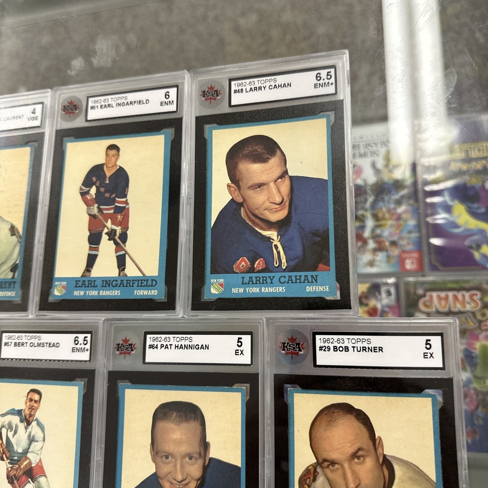 Lot Of 10 1962-63 Topps Hockey Cards KSA Graded Lots Of Rangers | eBay