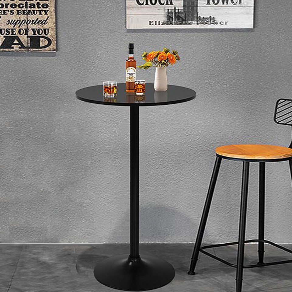 Modern Pub Bar Round Table Counter Height Bistro Table Drinks Dining ...