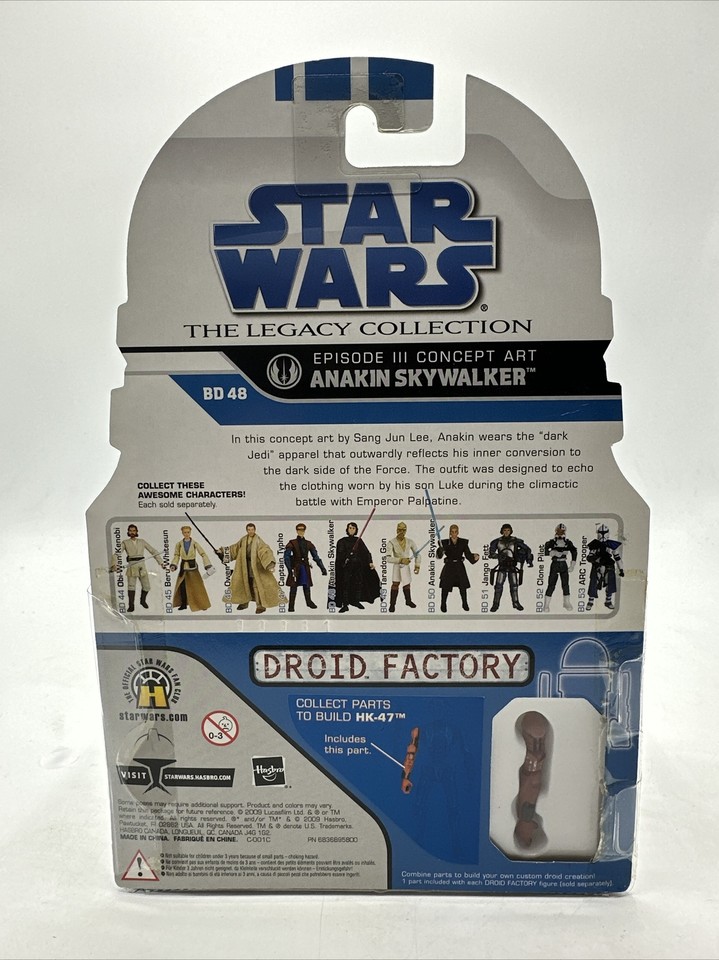 Star Wars Hasbro TLC Anakin Skywalker ROTS Concept Art Sang Jun Lee BD No.48 MOC | eBay