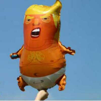 LOTS of 10 PCS Trump Baby Party Balloons Mini Size 3-D Funny Trump ...