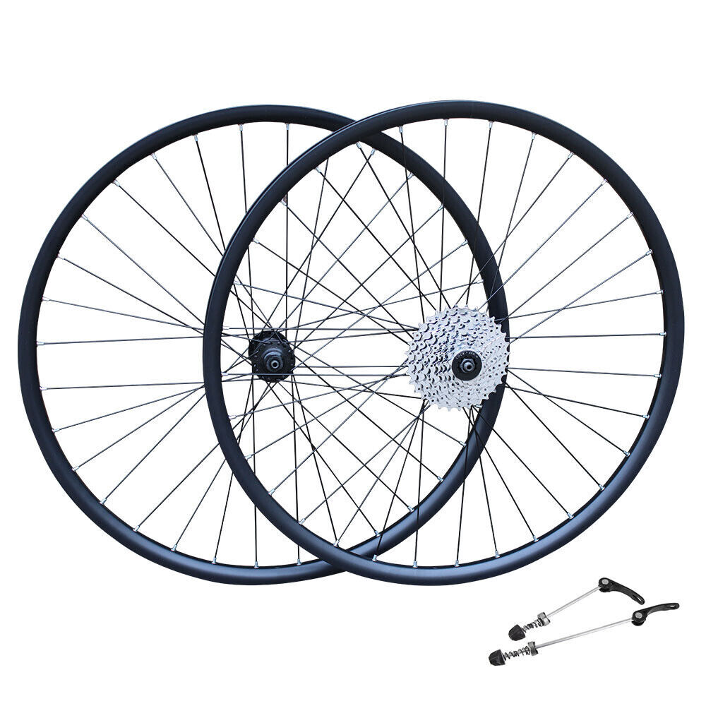 QR 700c 28" Hybrid Bike Disc Brake Wheel Set 7/8/9/10 Speed Kenda 35c ...