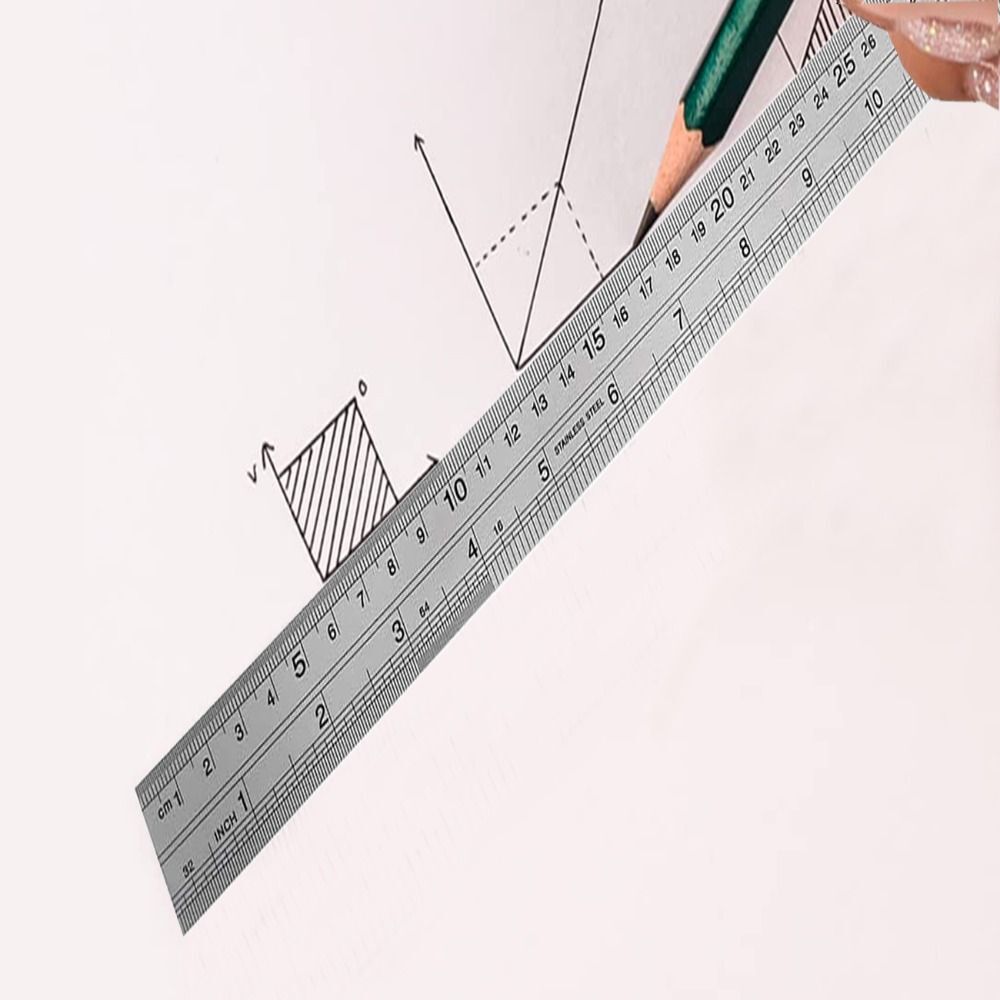 2 Pcs Set Measuring Tool Scale Metal Ruler Flexible Straight Ruler ...