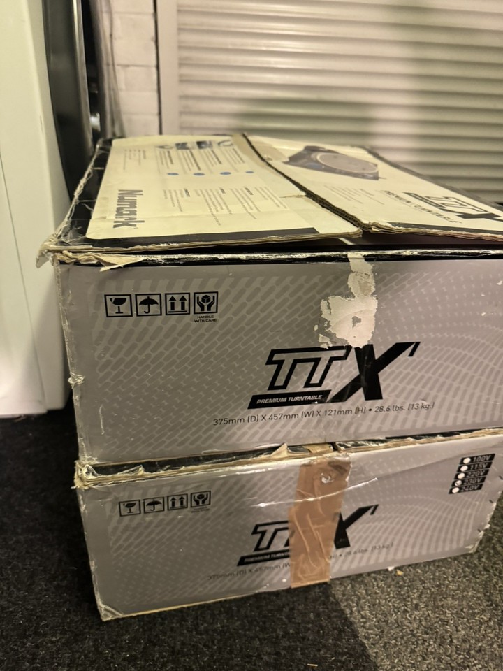 PAIR Numark TTX 1 Direct Drive High Torque DJ Turntable - With original ...