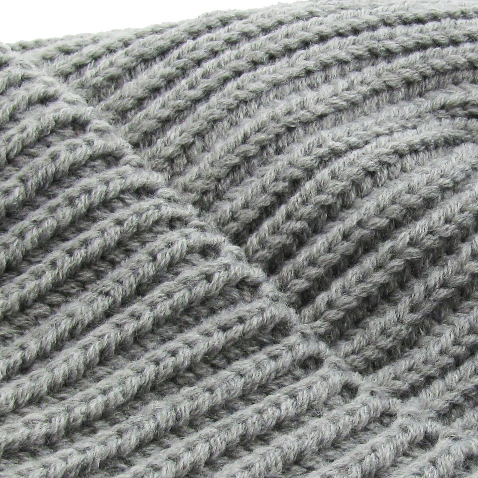 THICK Ribbed Beanie Knit Ski Cap Skull Hat Warm Solid Color Winter Cuff ...