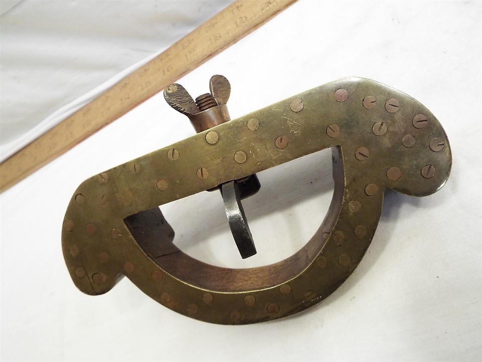 Antique Brass Sole Wooden Router Plane Craftsman Made Woodworking ...