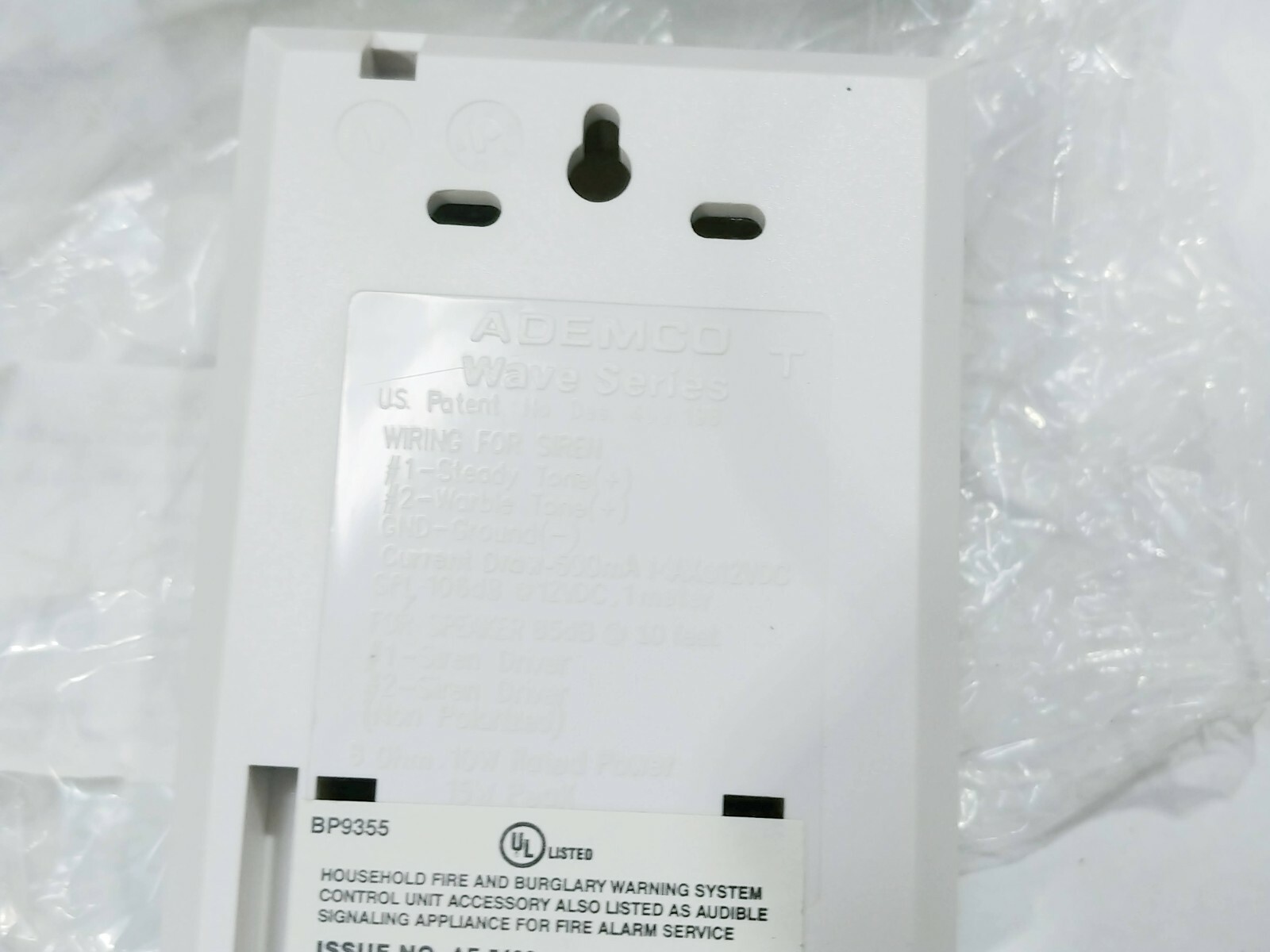 3 NEW Ademco Wave 2 Electronic Siren Indoor 106db 12 VDC Indoor ...