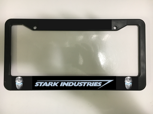 Stark Industries Iron Man Tony Stark Super Hero Black License Plate Frame