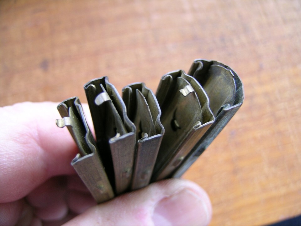 1903 Springfield Early Pre-WW1 Brass 5 rd Enbloc Stripper Clips 5 ...