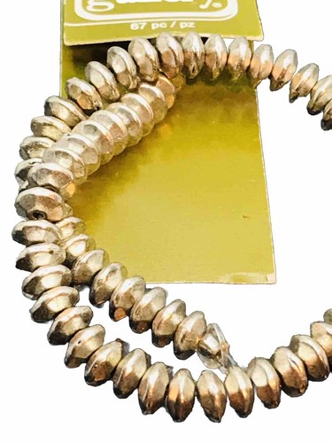 Silver Plated Small Metal Ribbed Saucer Beads 5mm Qty: 67 Bead Landing ...